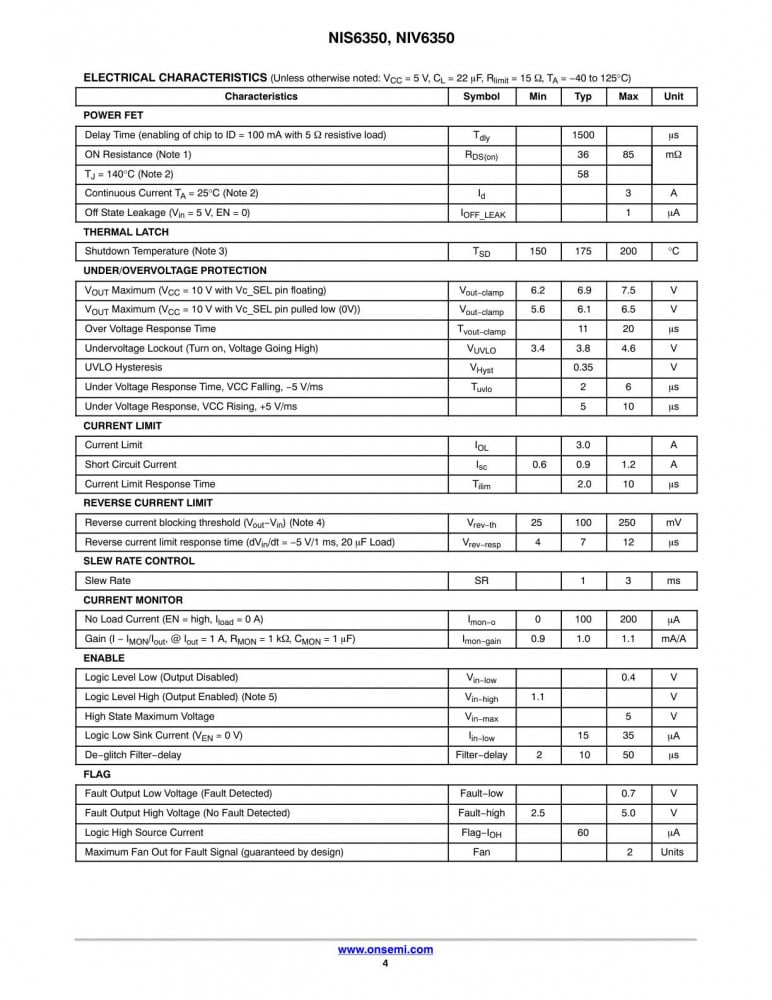 NIV6350MT2GEVB datasheet page 4