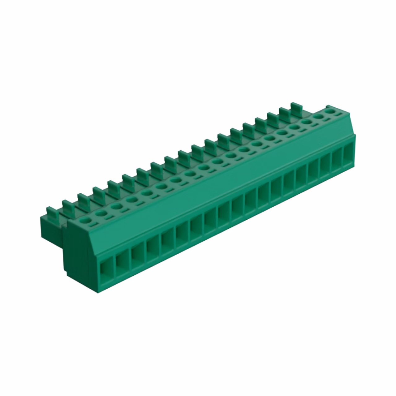 3.50mm Pitch Eurostyle Horizontal Plug, Green Housing, 19 Circuits for sale