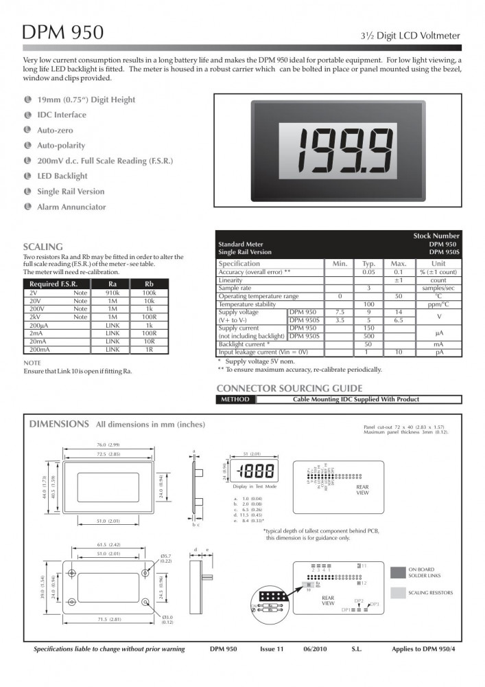 DPM 950 technical document image, page 1