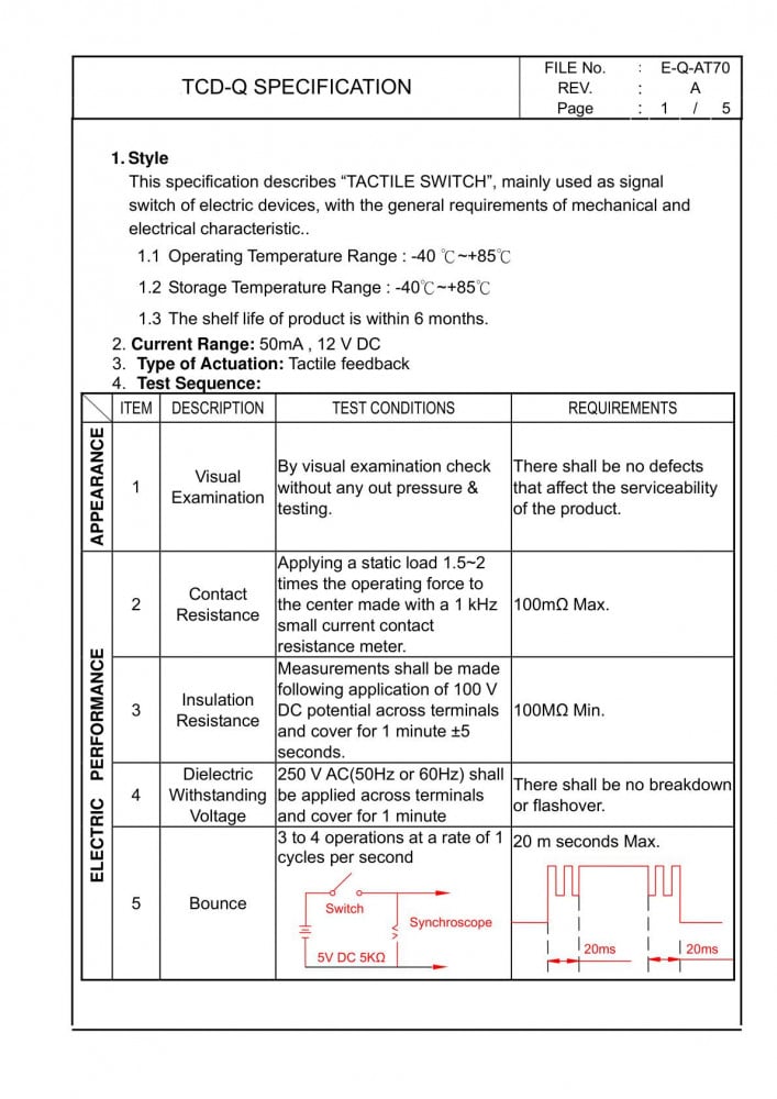TCD-C2KQR1 specification page 3