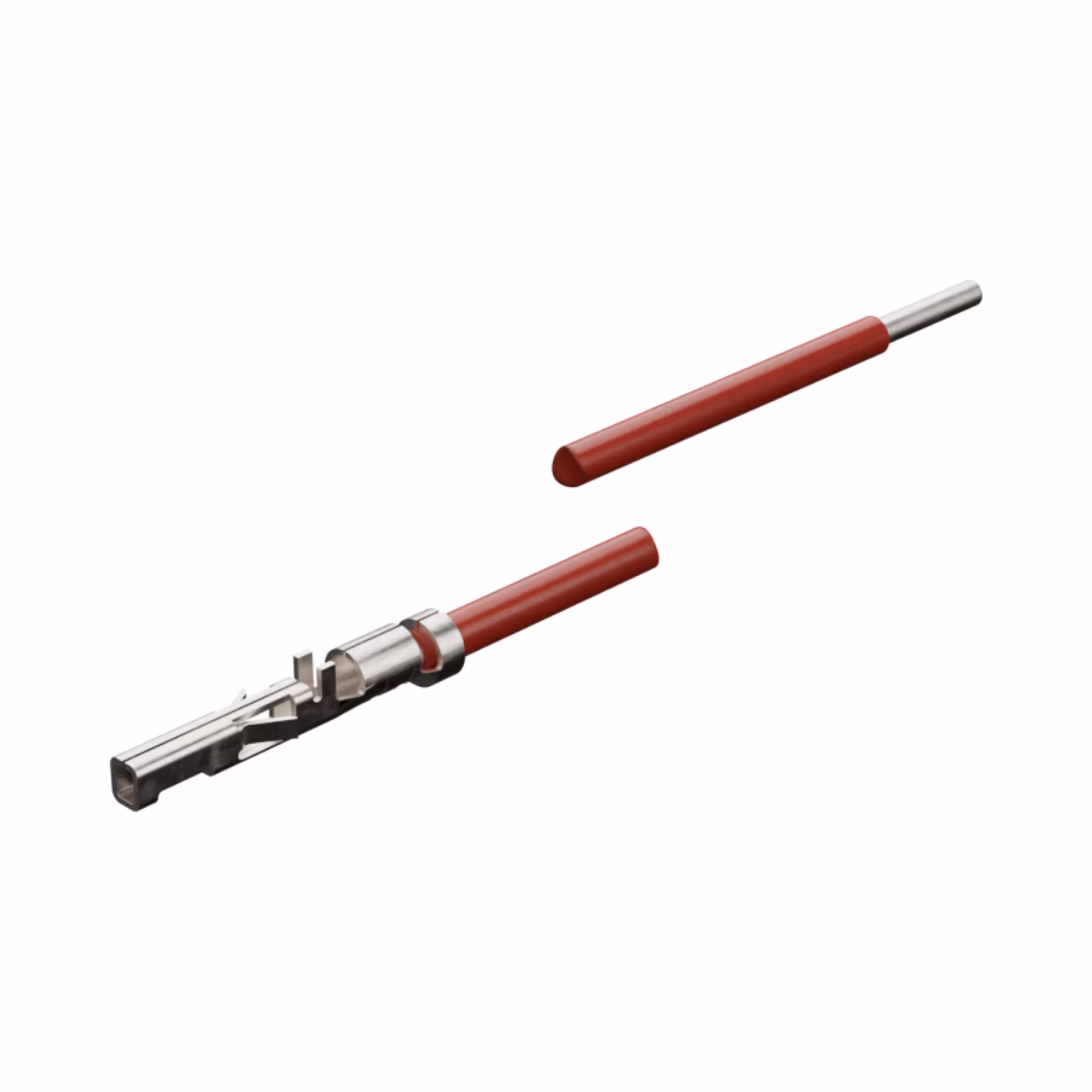 Pre-Crimped Lead Micro-Fit 3.0 Female-to-Pigtail, Tin (Sn) Plating, 75.00mm Length, 22 AWG, Red for sale