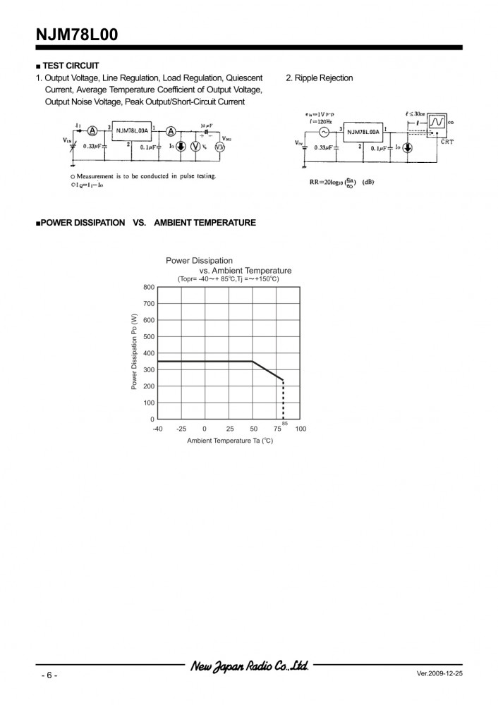 NJM78L00 datasheet page 6