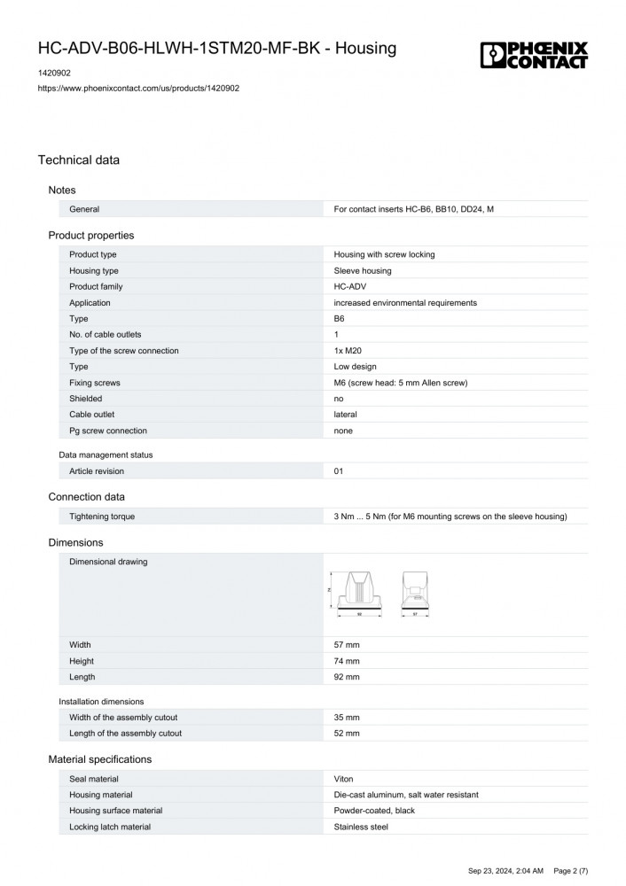 Phoenix Contact 1420902 product document page 2