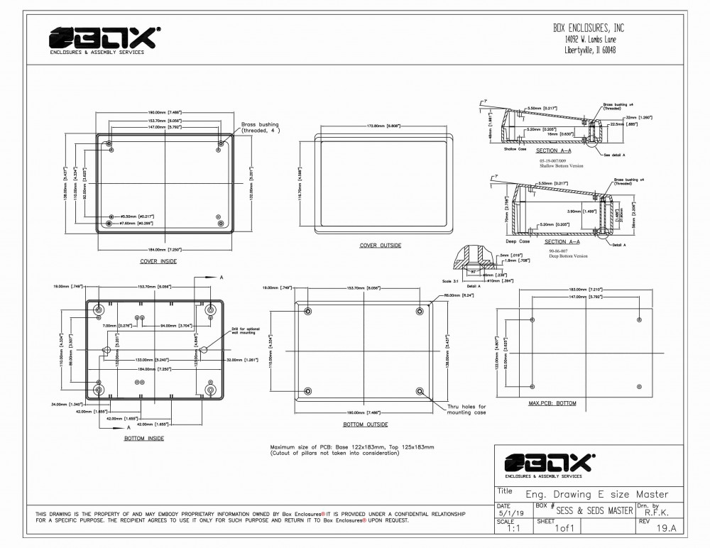 SEDS-007 enclosure drawing reference