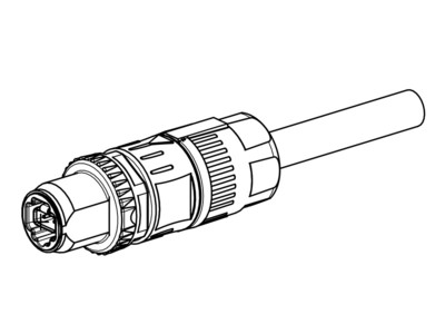 T1 Industrial Single-Pair Ethernet (SPE) M12 Field Attachable Connector, 2 Poles, Straight, Male, Cable Diameter 6.30mm for sale