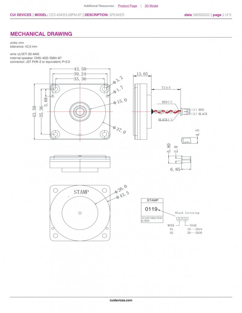 CES-434313-28PM-67 datasheet page 2