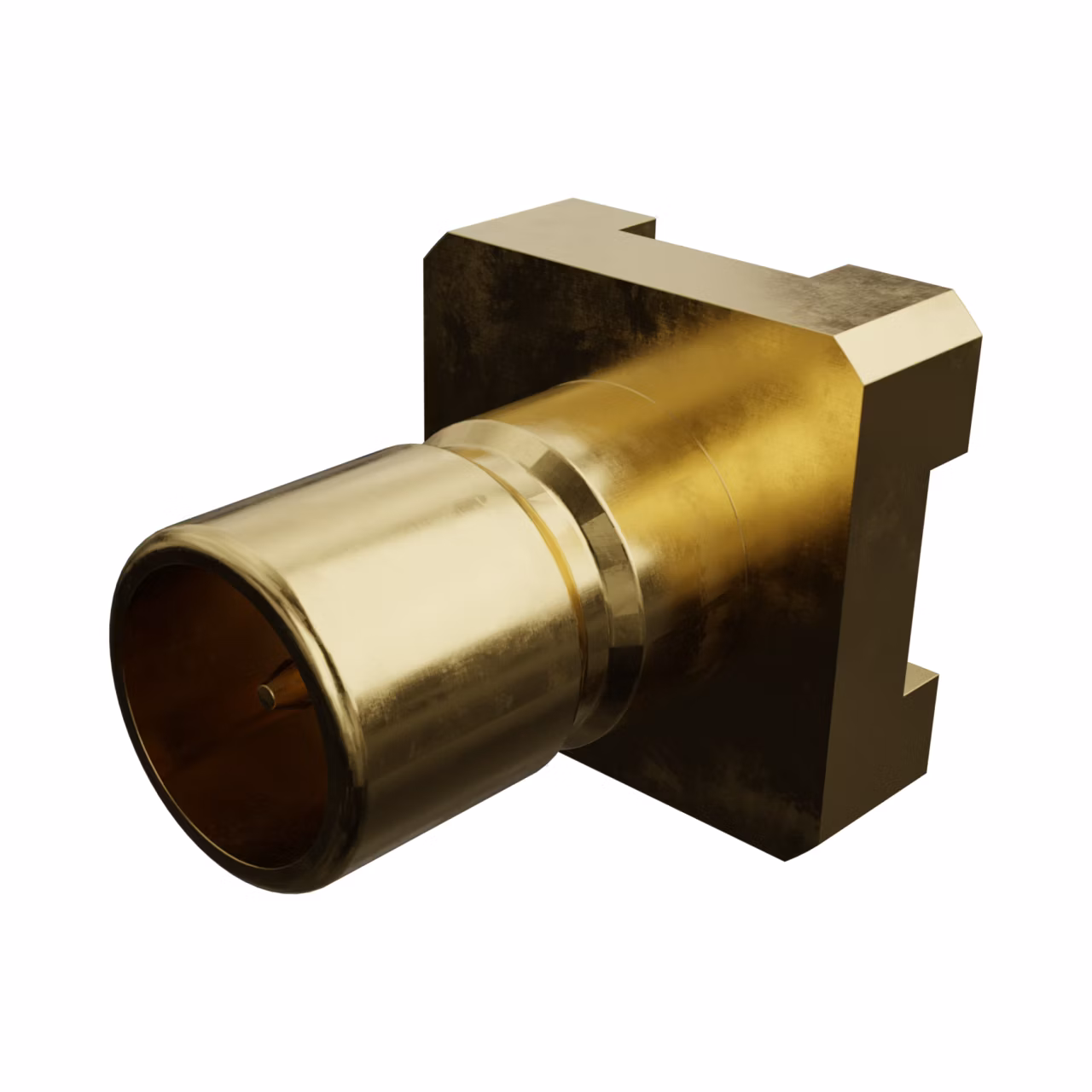 SMB Jack, Straight, PCB Receptacle, Surface Mount, Brass Body, Gold (Au) Plated, Air Dielectric, 75 Ohms for sale