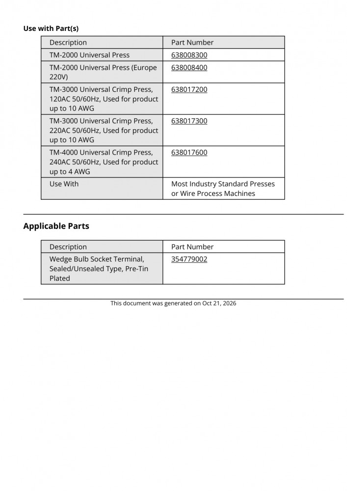 MOLEX 639011100 technical document page 3