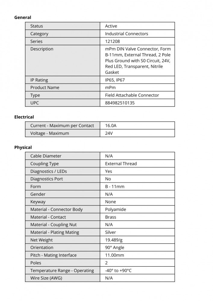 DIN valve connector specification page 2