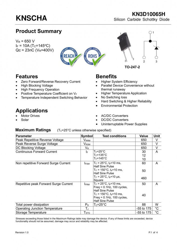KN3D20065D datasheet page 1