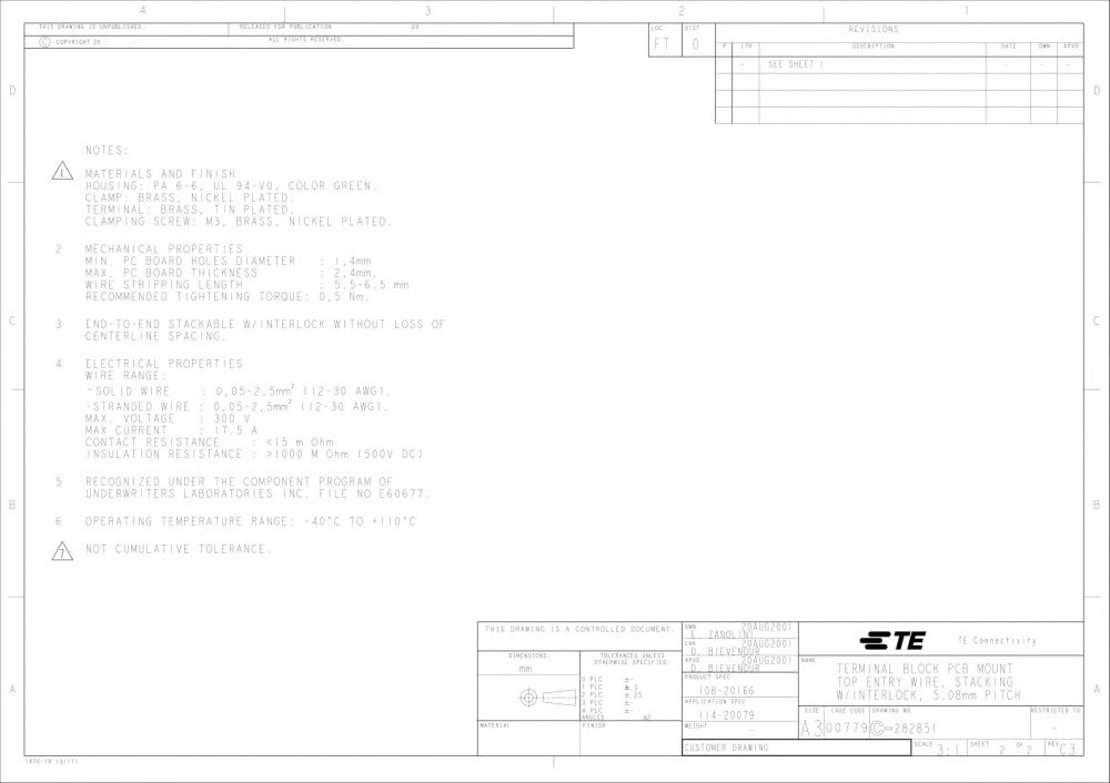TE Connectivity 282851-8 drawing page 2