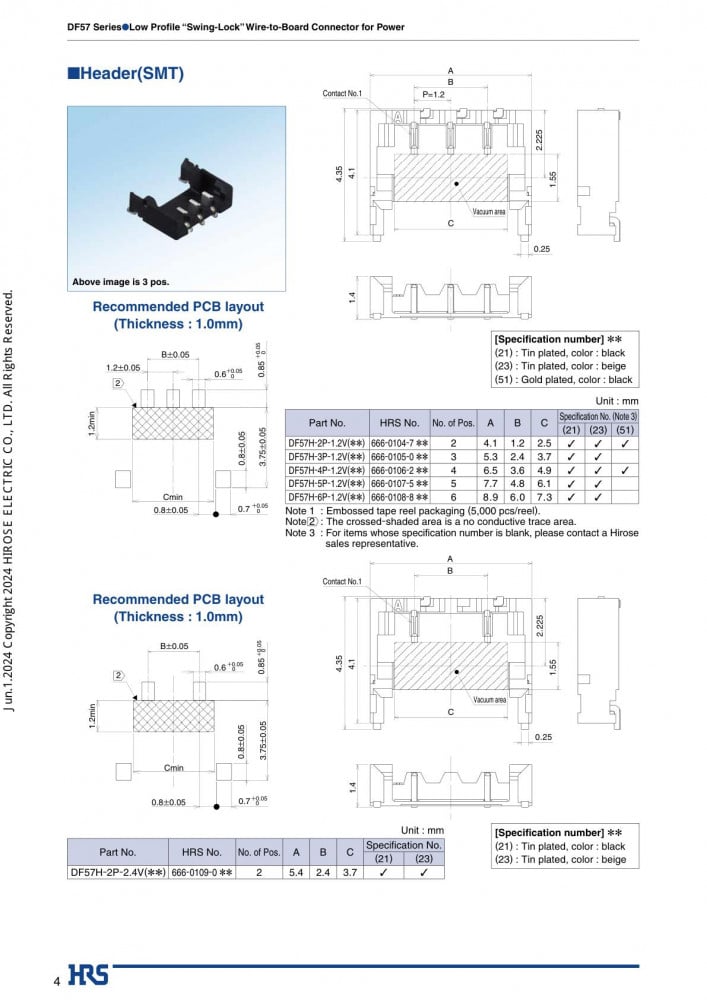HRS DF57 series datasheet page 4