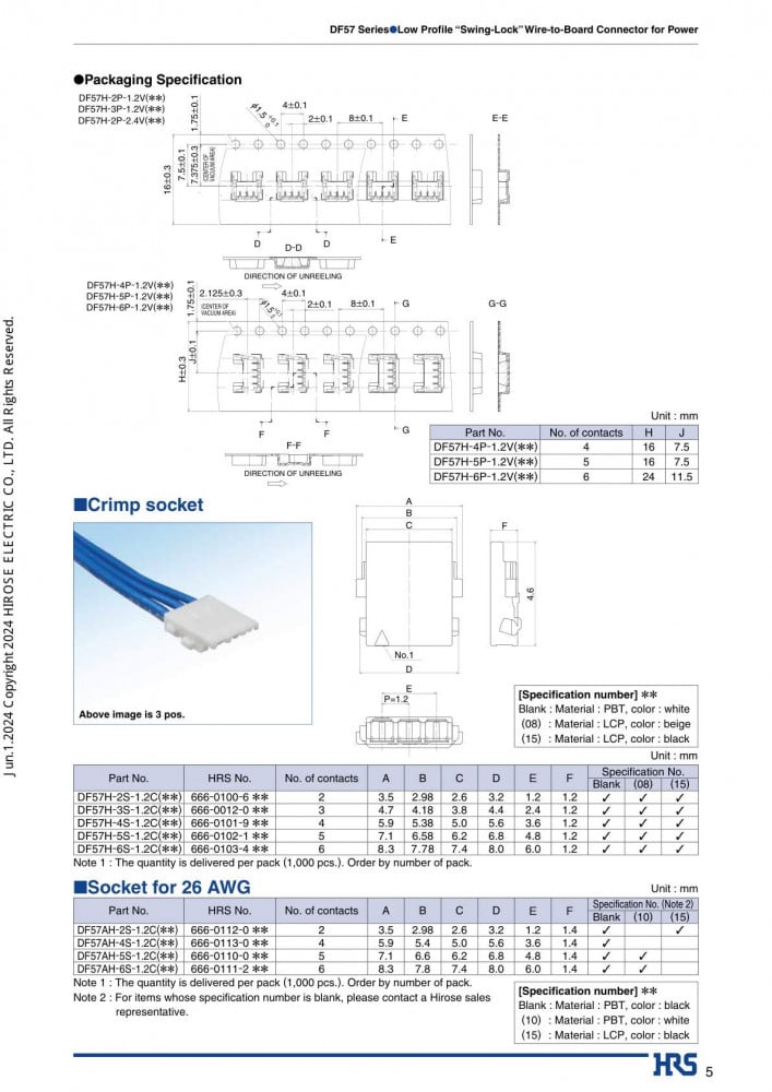 HRS DF57 series datasheet page 5