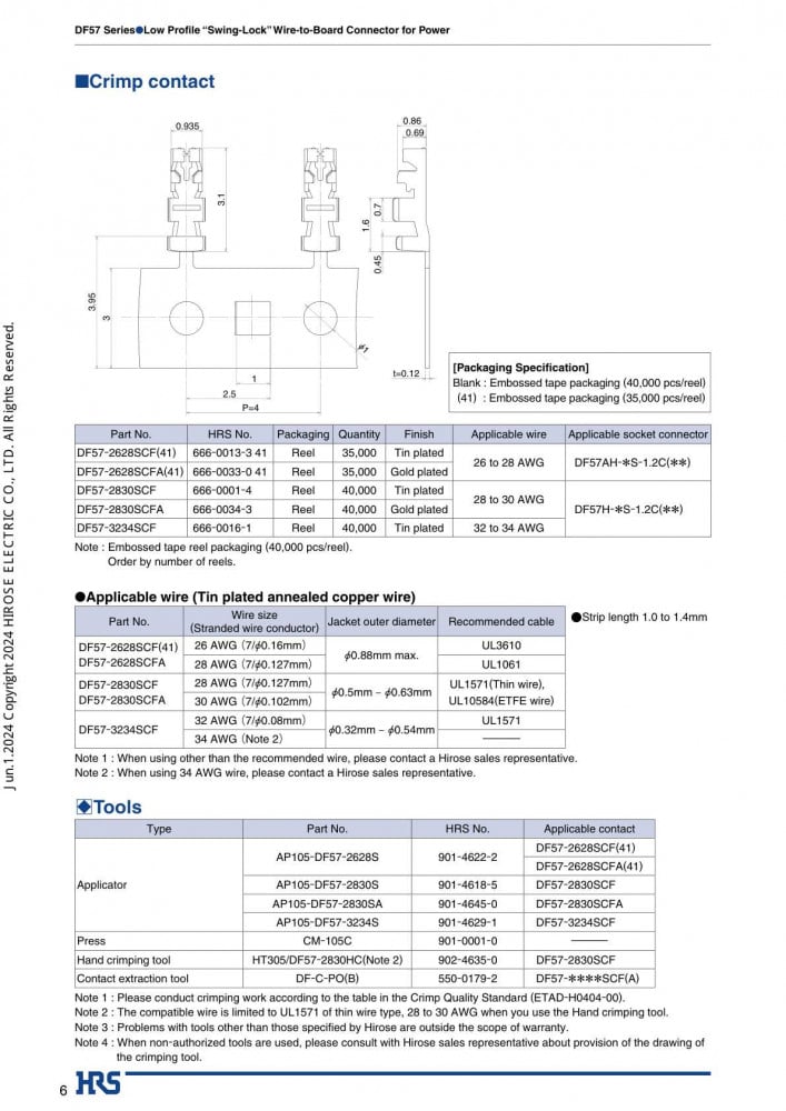 HRS DF57 series datasheet page 6