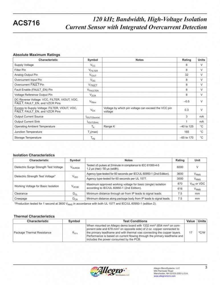 ACS716 datasheet page 4