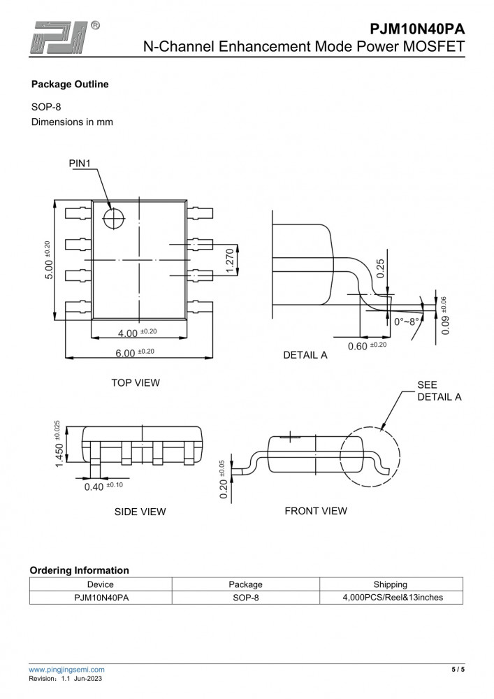 PJM10N40PA datasheet page 5