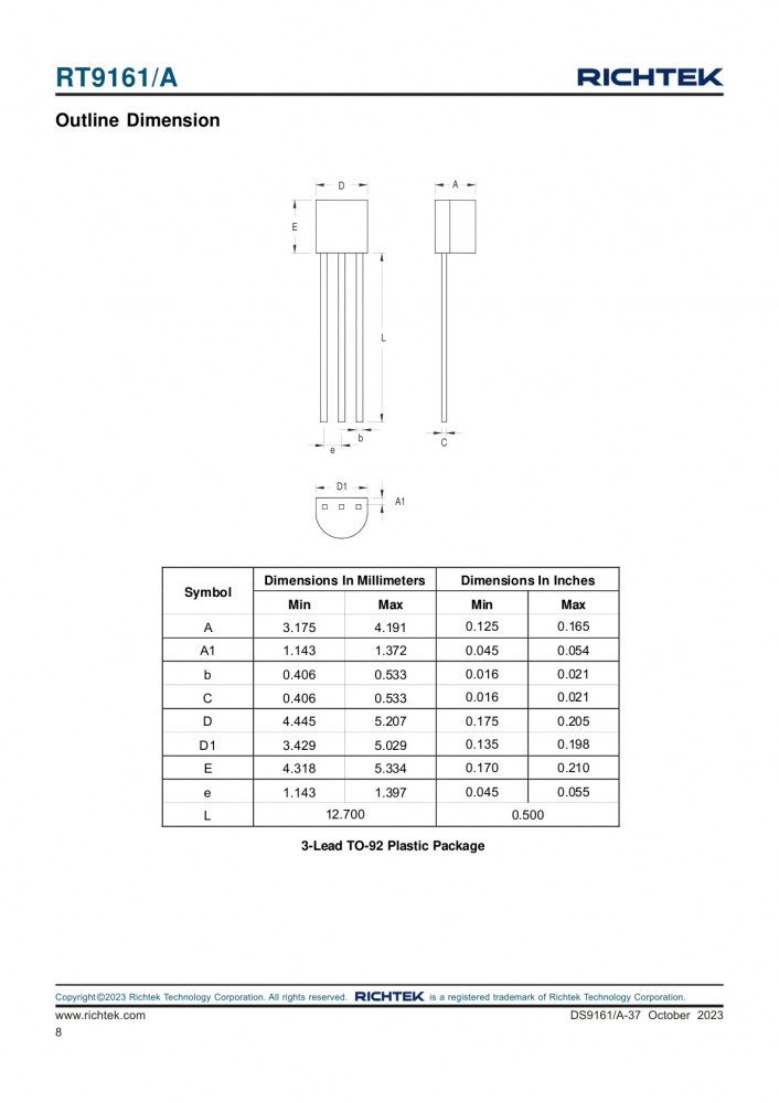 RT9161A datasheet page 8