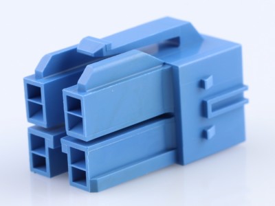 CP-6.5 Receptacle Housing, Glow-Wire Capable, 6.50mm Pitch, Dual Row, 2 Circuits, Blue