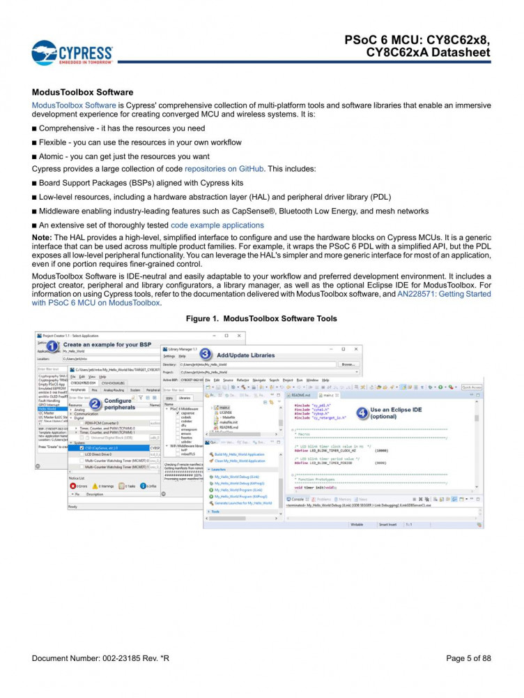 CY8C624AFNI-S2D43T technical document page 6