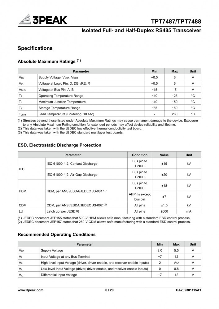 TPT7488-SOBR datasheet page 6