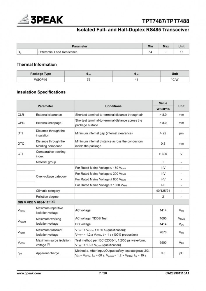 TPT7488-SOBR datasheet page 7