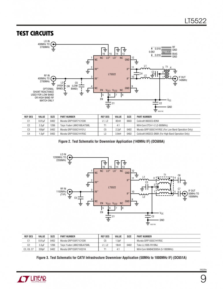 LT5522 datasheet page 9