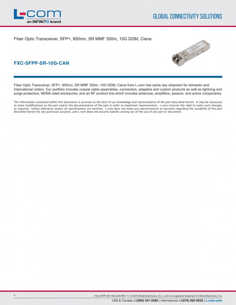 FXC-SFPP-SR-10G-CAN document page 4