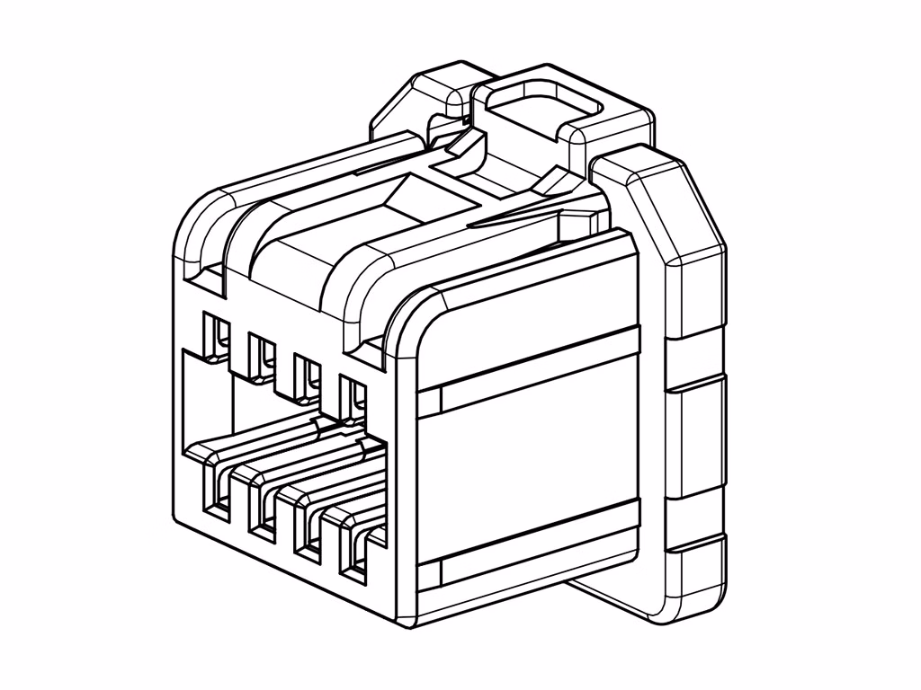 Micro-Lock Plus Receptacle Housing, 1.25mm Pitch, Single Row, with Positive Lock, 2 Circuits, Low-Halogen, Natural