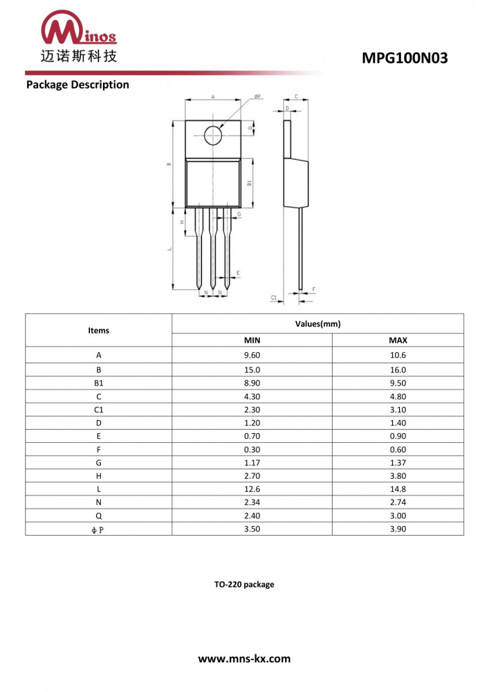 MPG100N03 datasheet page 3