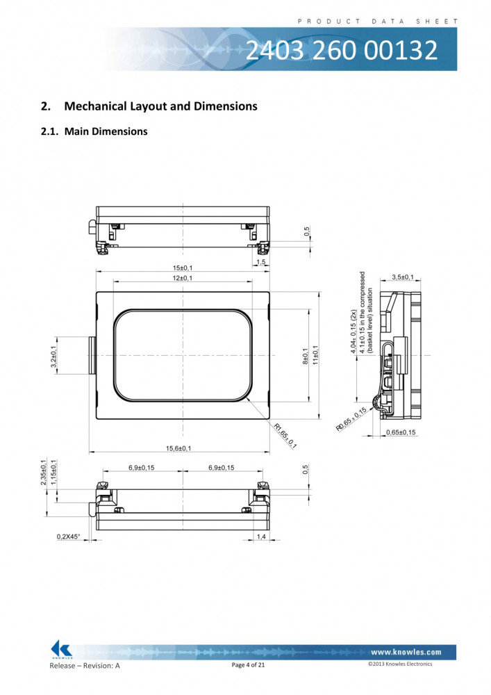 Knowles 2403 260 00132 datasheet page 4