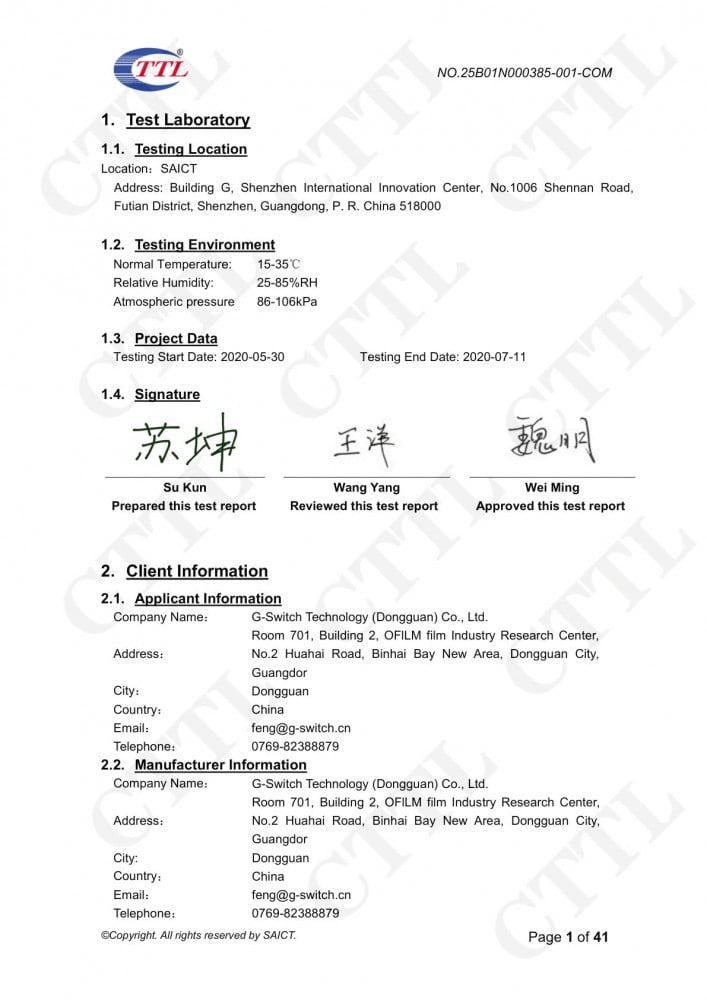 GT-USB-9014C technical document page 6