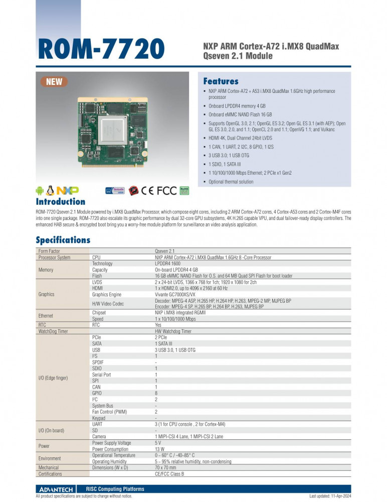ROM-7720 technical document page 1