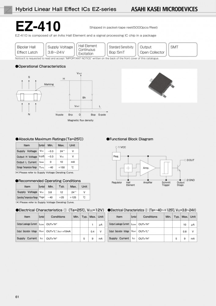 EZ-410 technical document, page 1