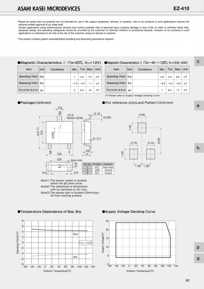 EZ-410 technical document, page 2