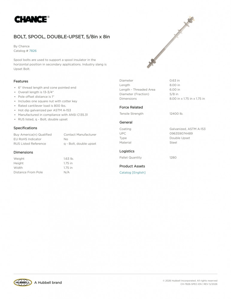 Catalog 7826 product document page