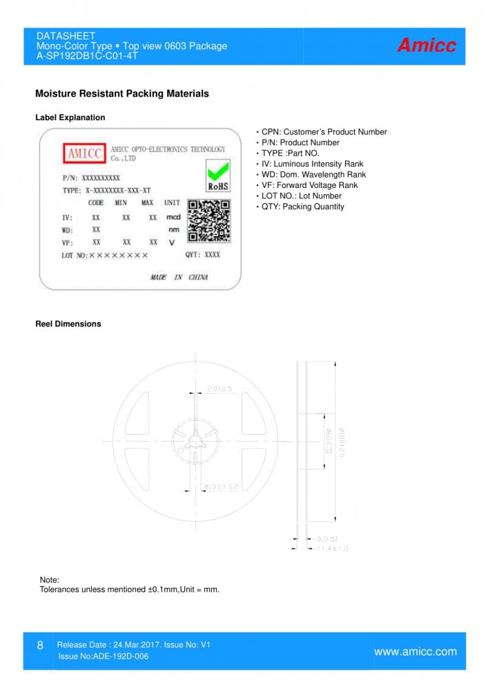 A-SP192DB1C-C01-4T approval sheet page 8