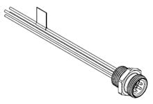 Mini-Change C-Size Double-Ended Cordset, 9 Poles, Male (Straight) to Female (Straight), 16 AWG, PVC Cable, 1.83m (6.0') Length