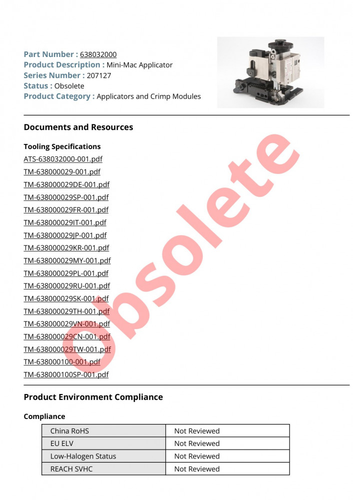 Molex 638032000 document page 1