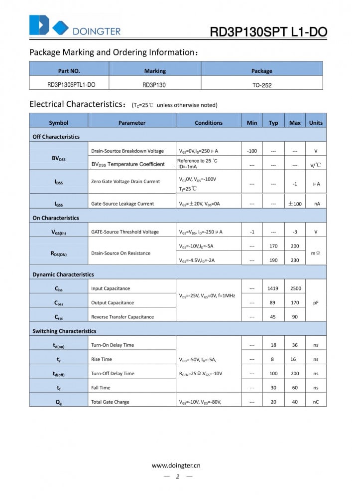 RD3P130SPTL1-DO datasheet page 2