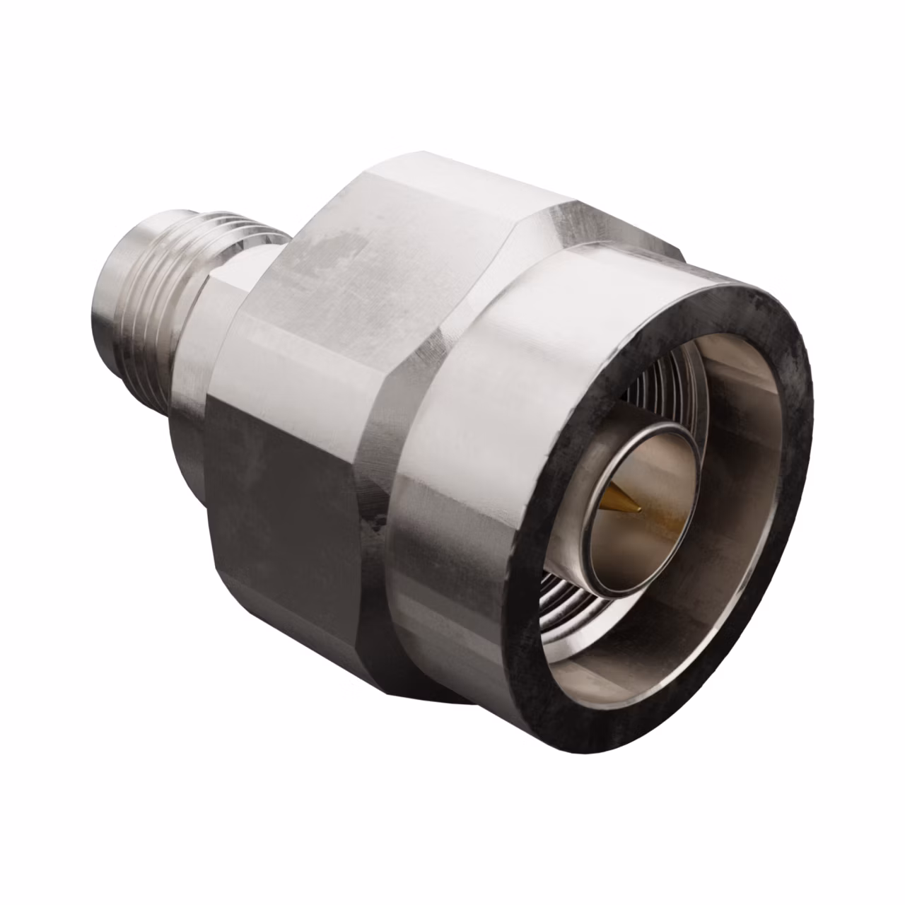 N Plug-to-TNC Jac,k Reverse Polarity Between-Series Adapter, Straight, Bulkhead, IP68, Tray, 50 Ohms for sale