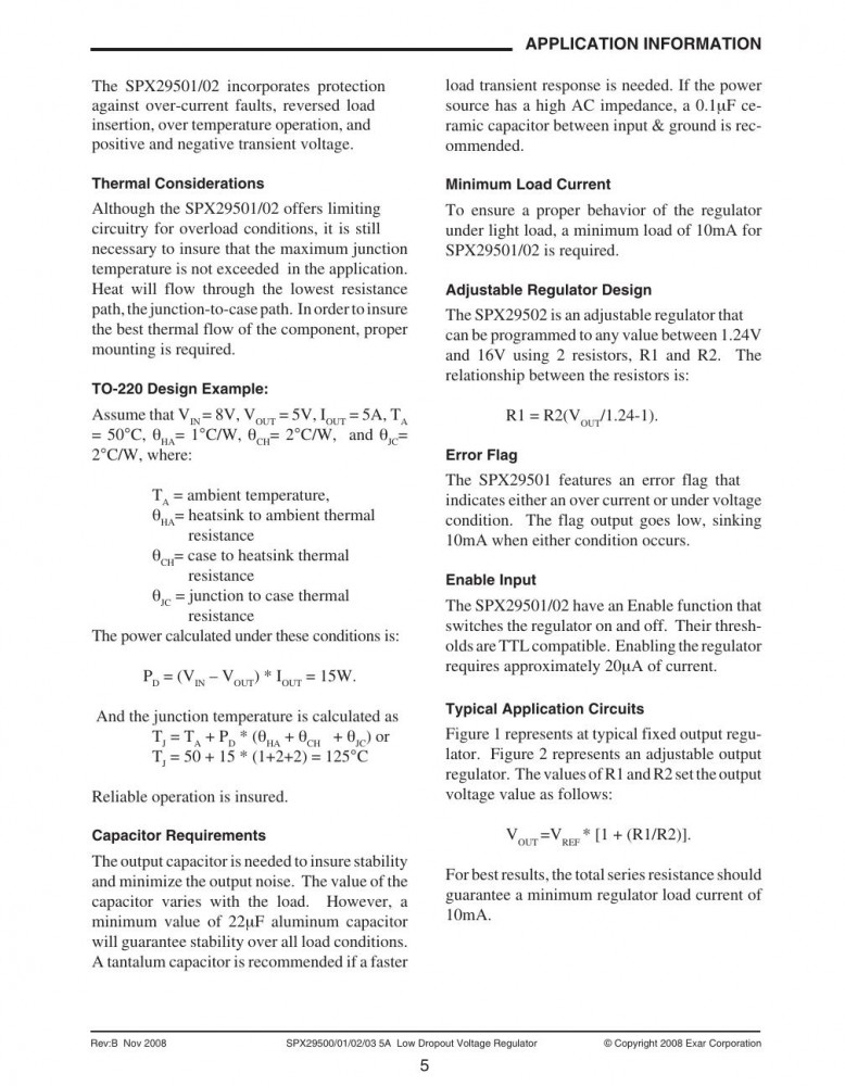 SPX29500 datasheet page 5