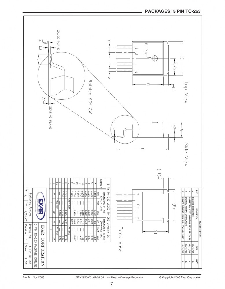 SPX29500 datasheet page 7