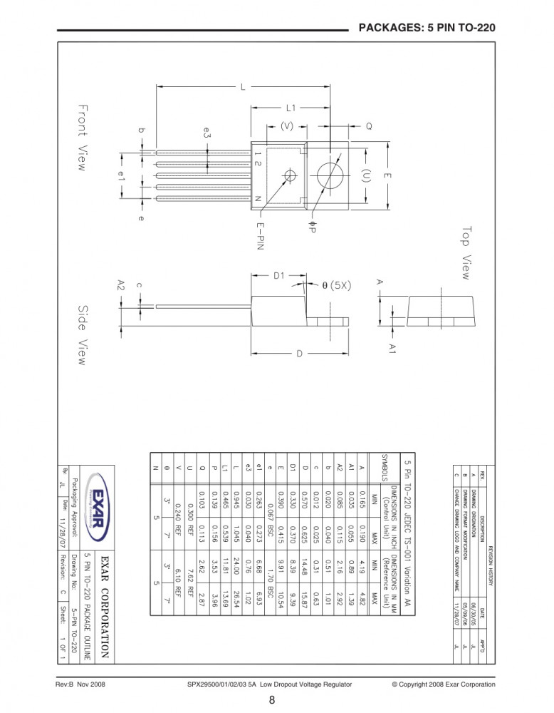 SPX29500 datasheet page 8