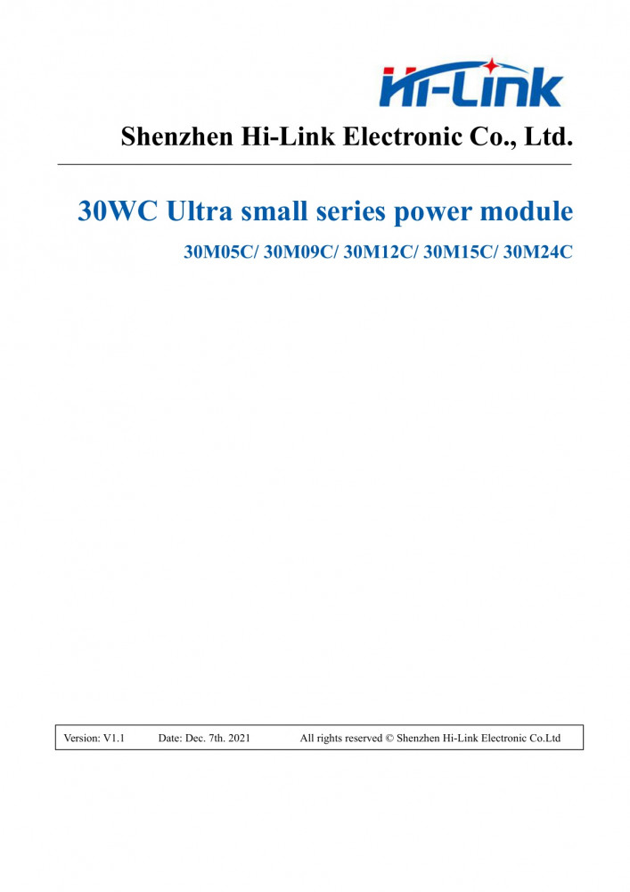 HLK-30M24C document page 1