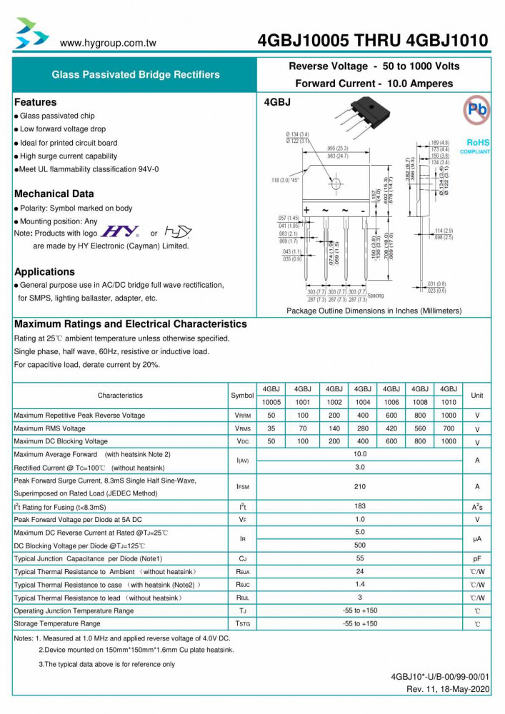 4GBJ1010 datasheet page 1