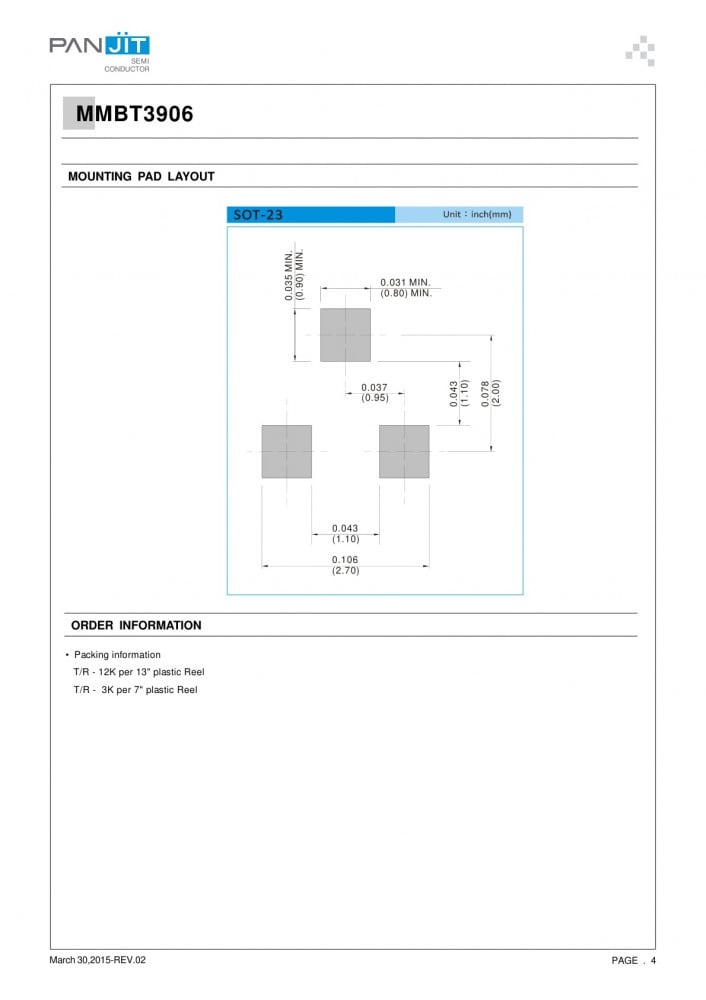 PANJIT MMBT3906 datasheet page 4