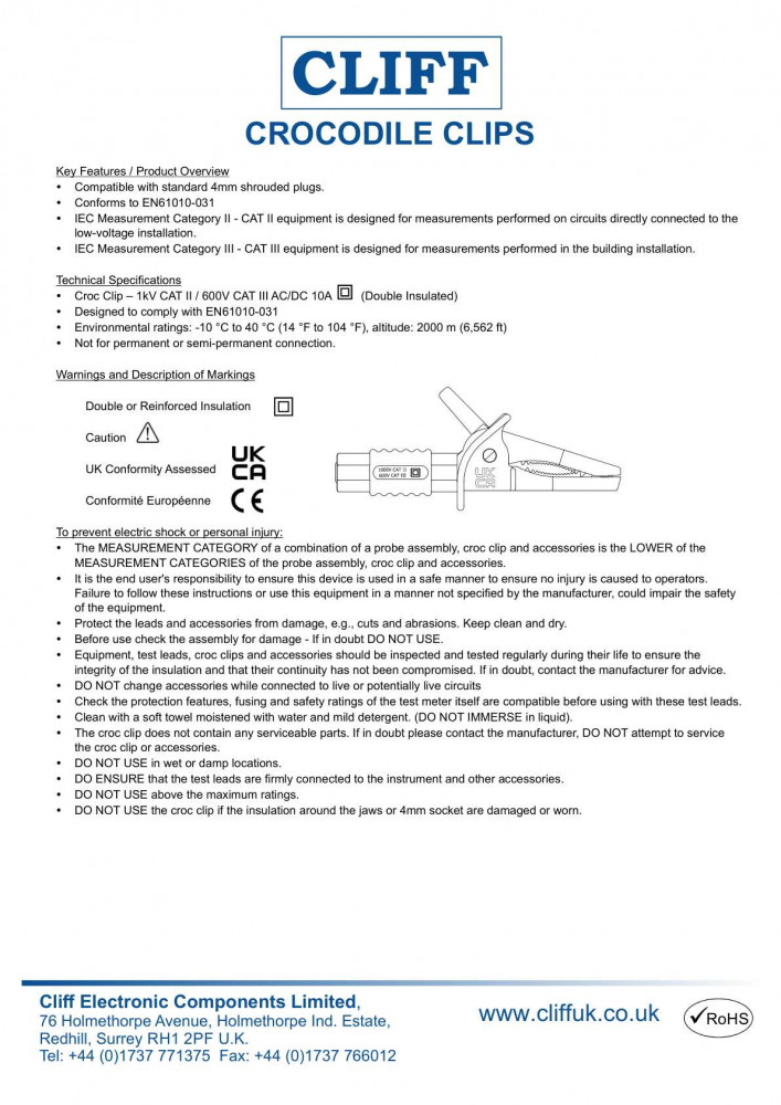 CLIFF FCR7940 technical document, page 2