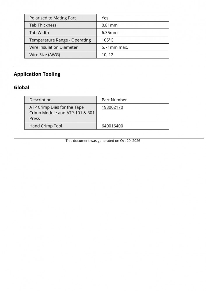 MOLEX 190120034 document image, page 3