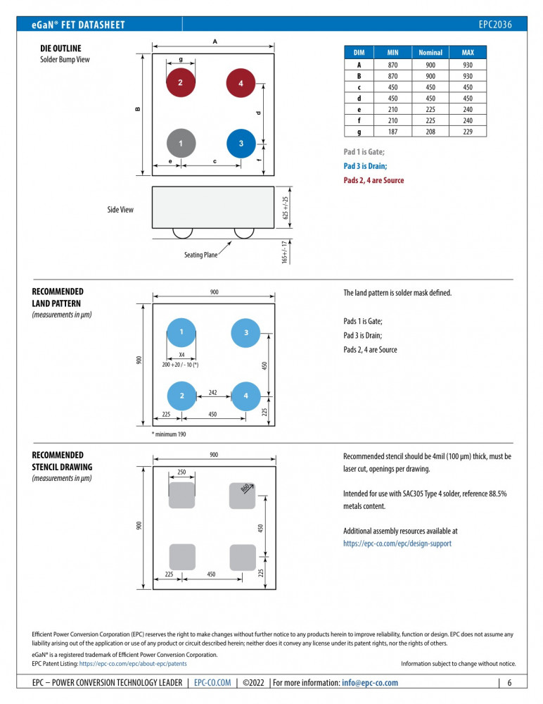 EPC2036 datasheet page 6