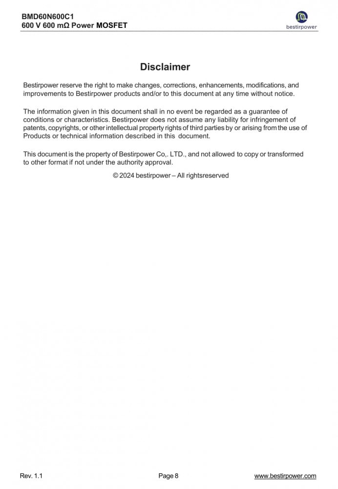 BMD60N600C1 datasheet page 8